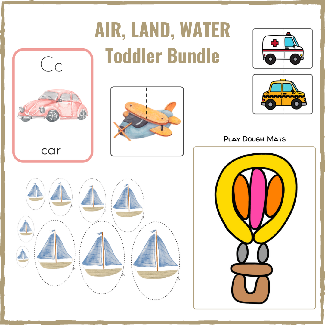 Air, Land and Water Toddler Bundle – Learning with Play