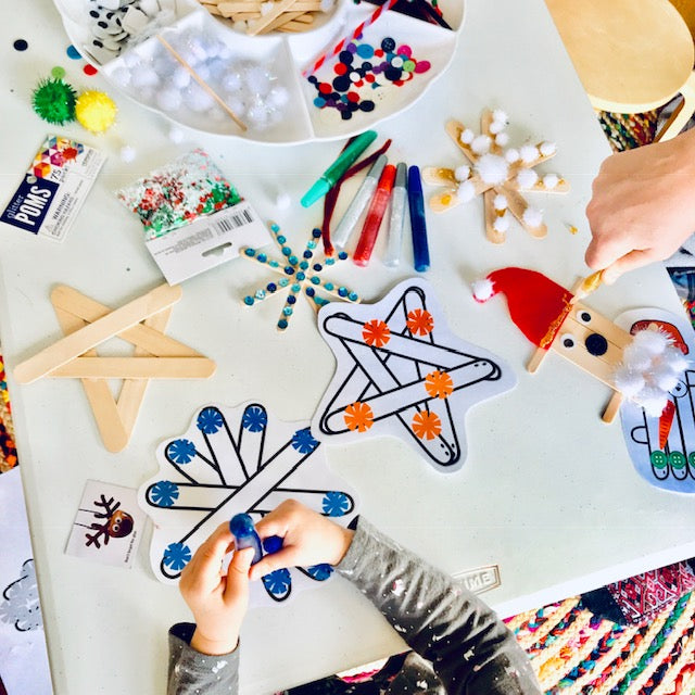 Christmas Popsicle Stick Craft Printable Template – Learning with Play