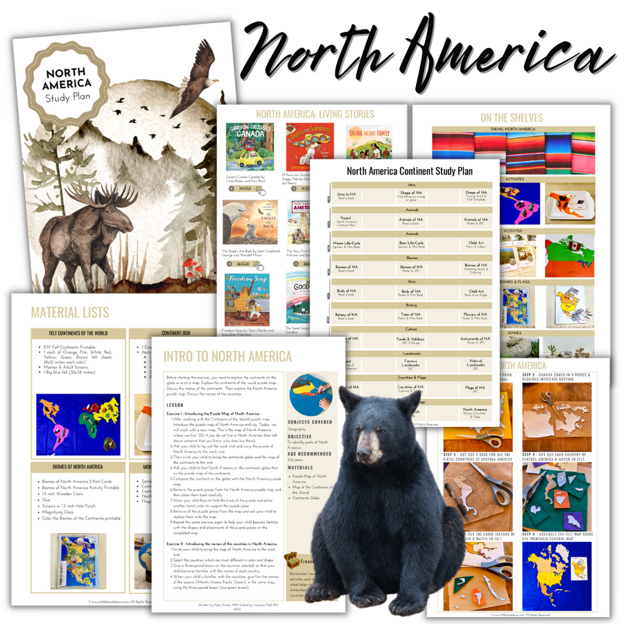 North America Continent Study – Learning with Play