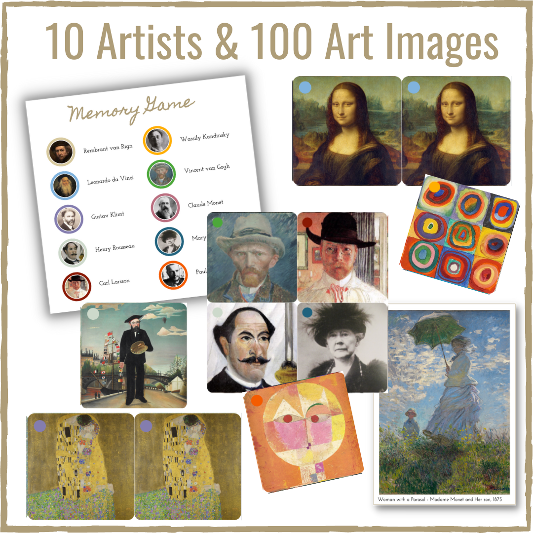 10 Artists & Their 100 Famous Masterpieces – Learning with Play