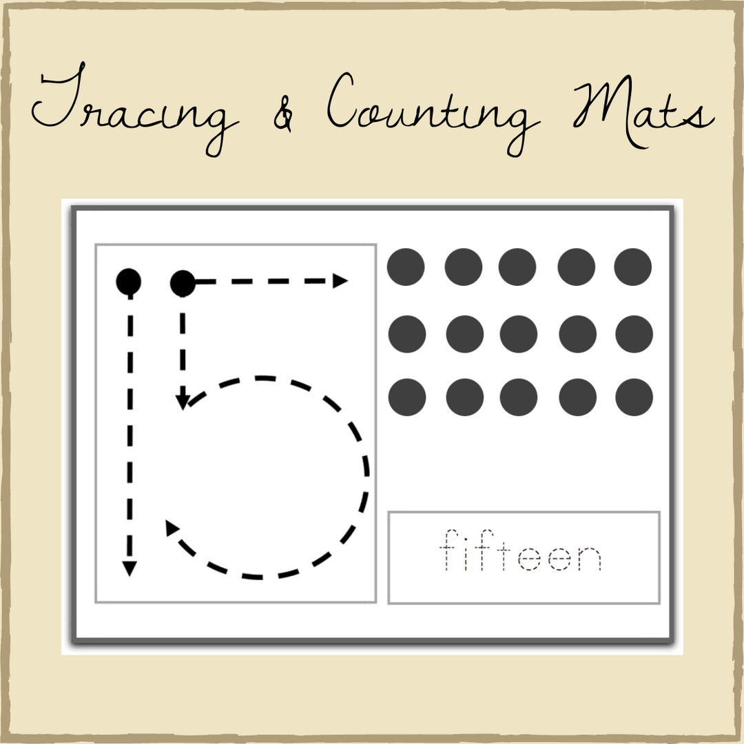 Number Mats for Tracing and Counting (10-20) – Learning with Play