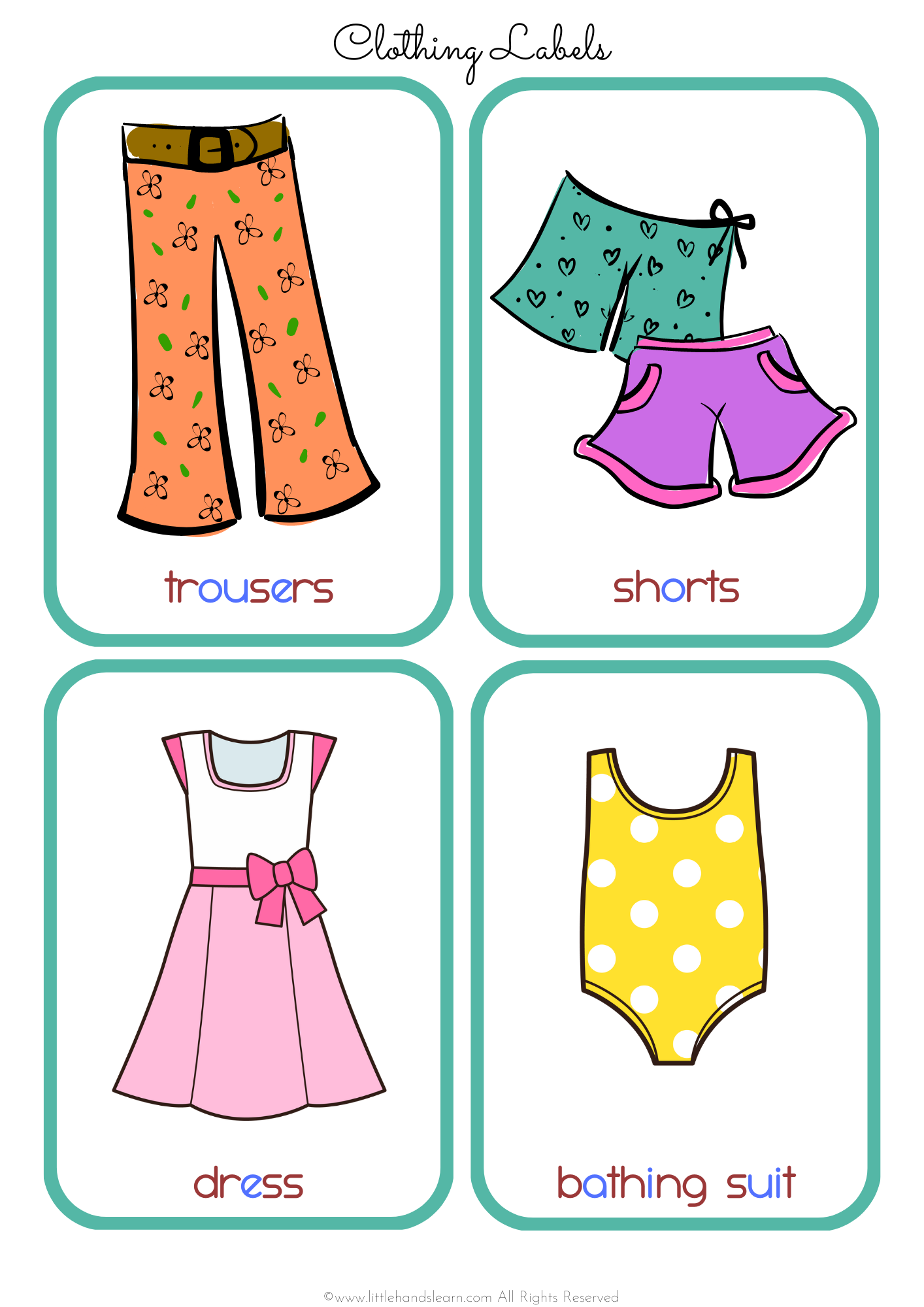 Montessori Clothing Labels for Baskets – Learning with Play