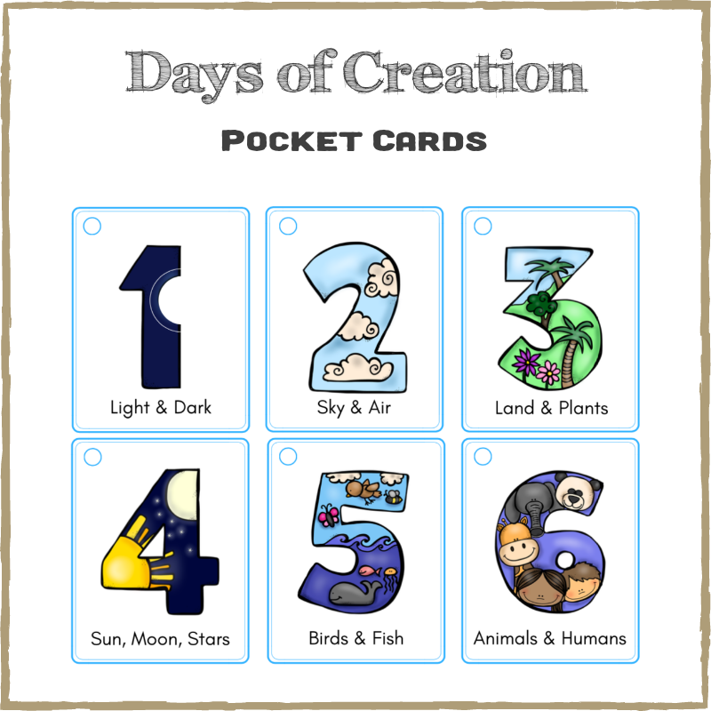 Days of Creation Pocket Cards – Learning with Play